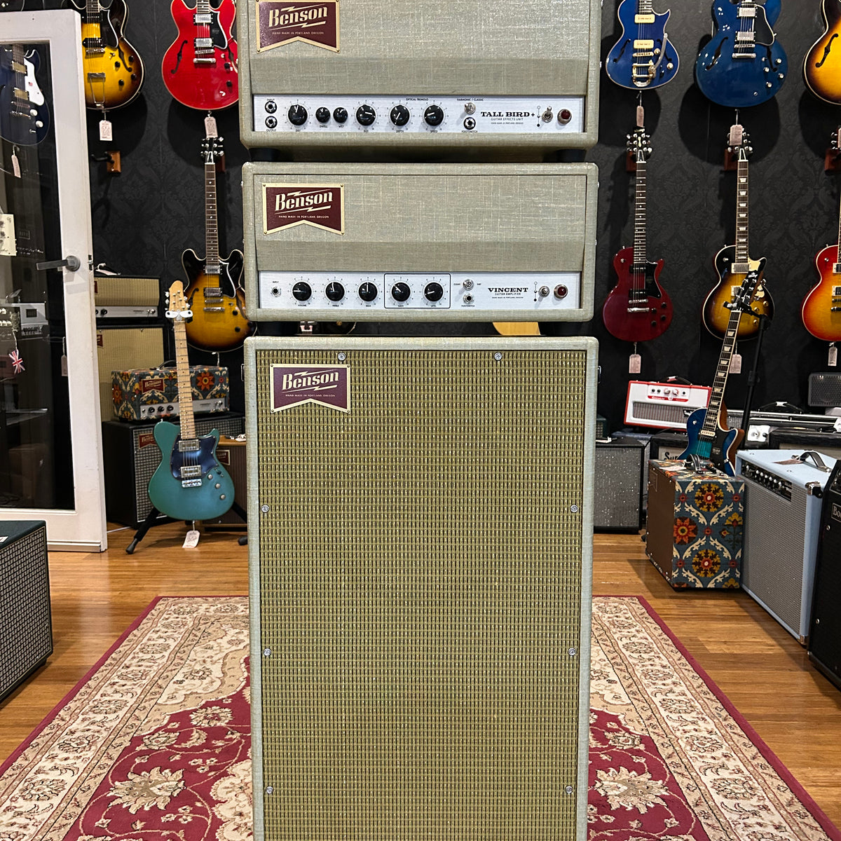 Benson Vincent 30w Head, matching 2x12 Cab and Tall Bird+ in custom Ro ...