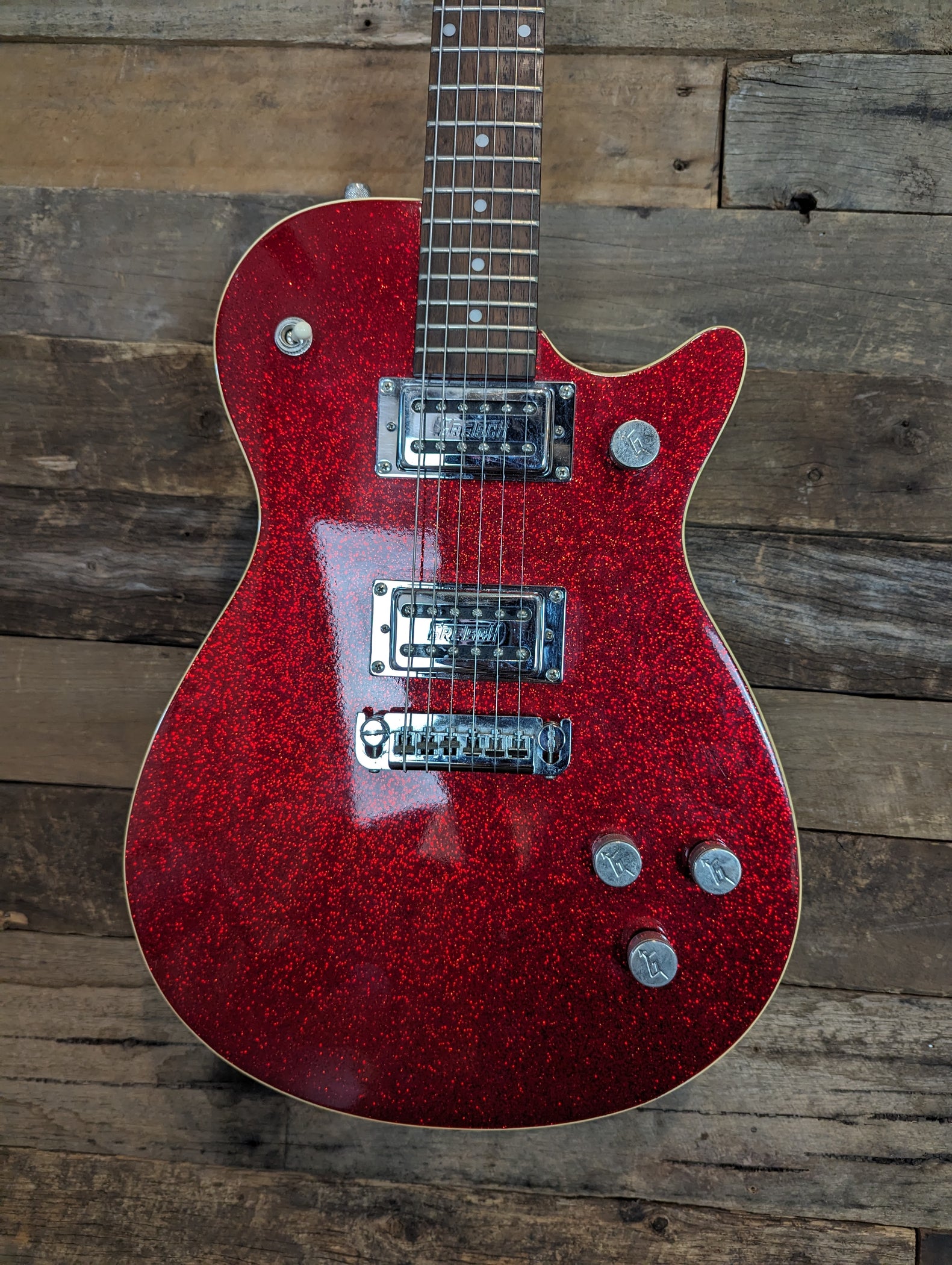 Second Hand Gretsch Synchromatic Red Sparkle Jet — Pedal Empire
