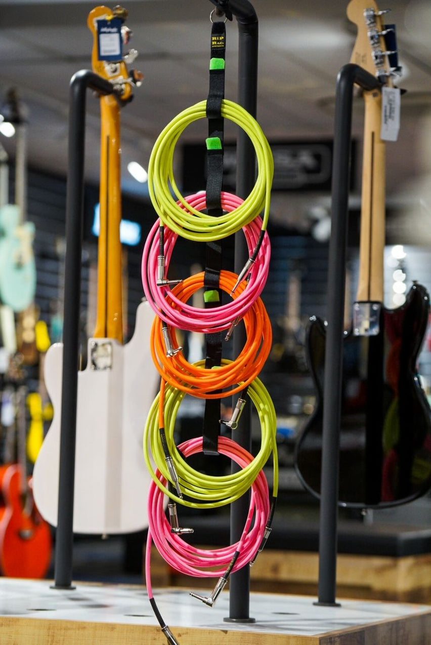 RiP-RAC Lead Rack Velcro Cable Storage System YELLOW 6 x 100mm TABS ...